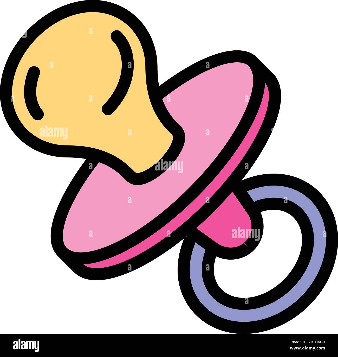 Pacifier icon. Outline pacifier vector icon for web design isolated on ...