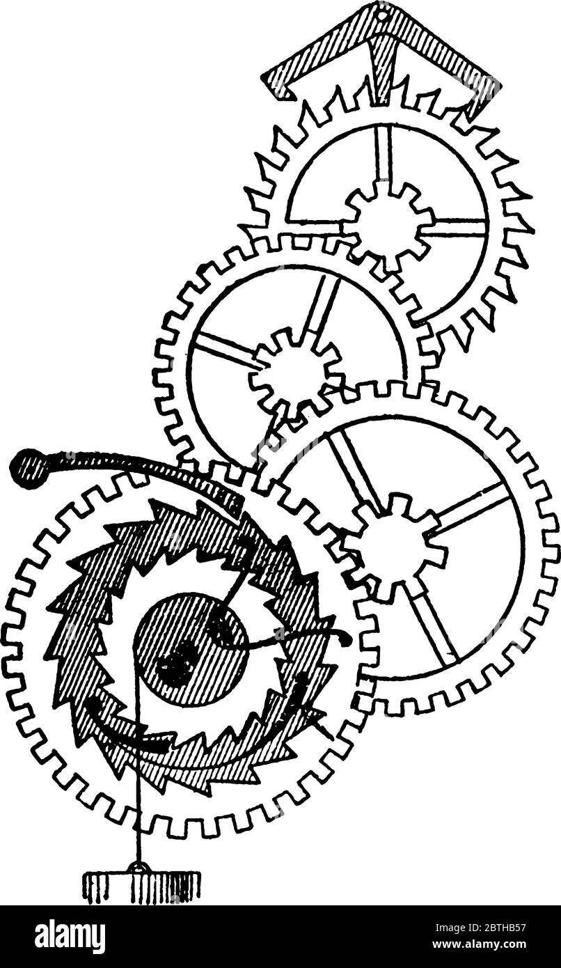 A clock is run by wheels. Each wheel turns another to keep the clock ...