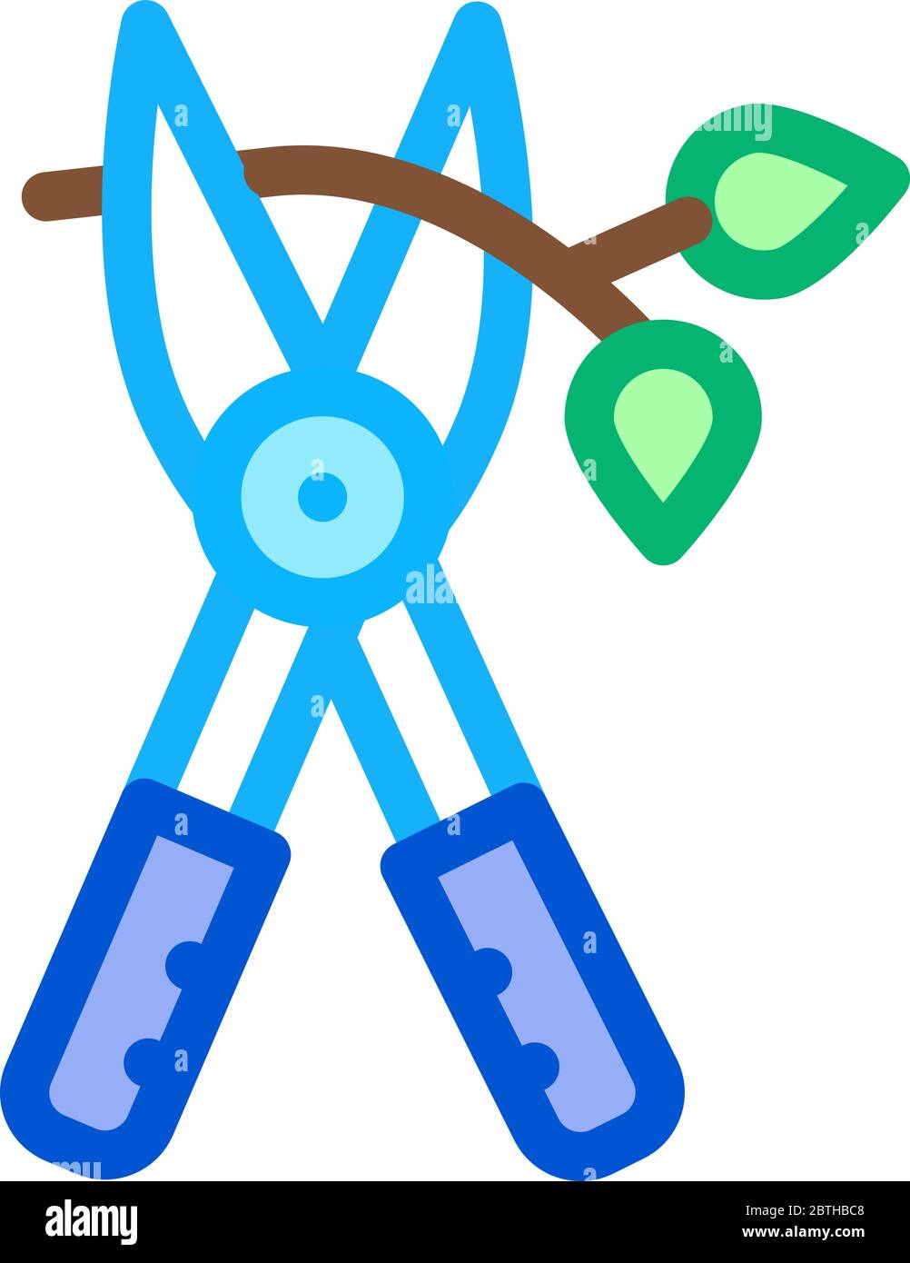 pruning shears icon vector outline illustration Stock Vector Image ...