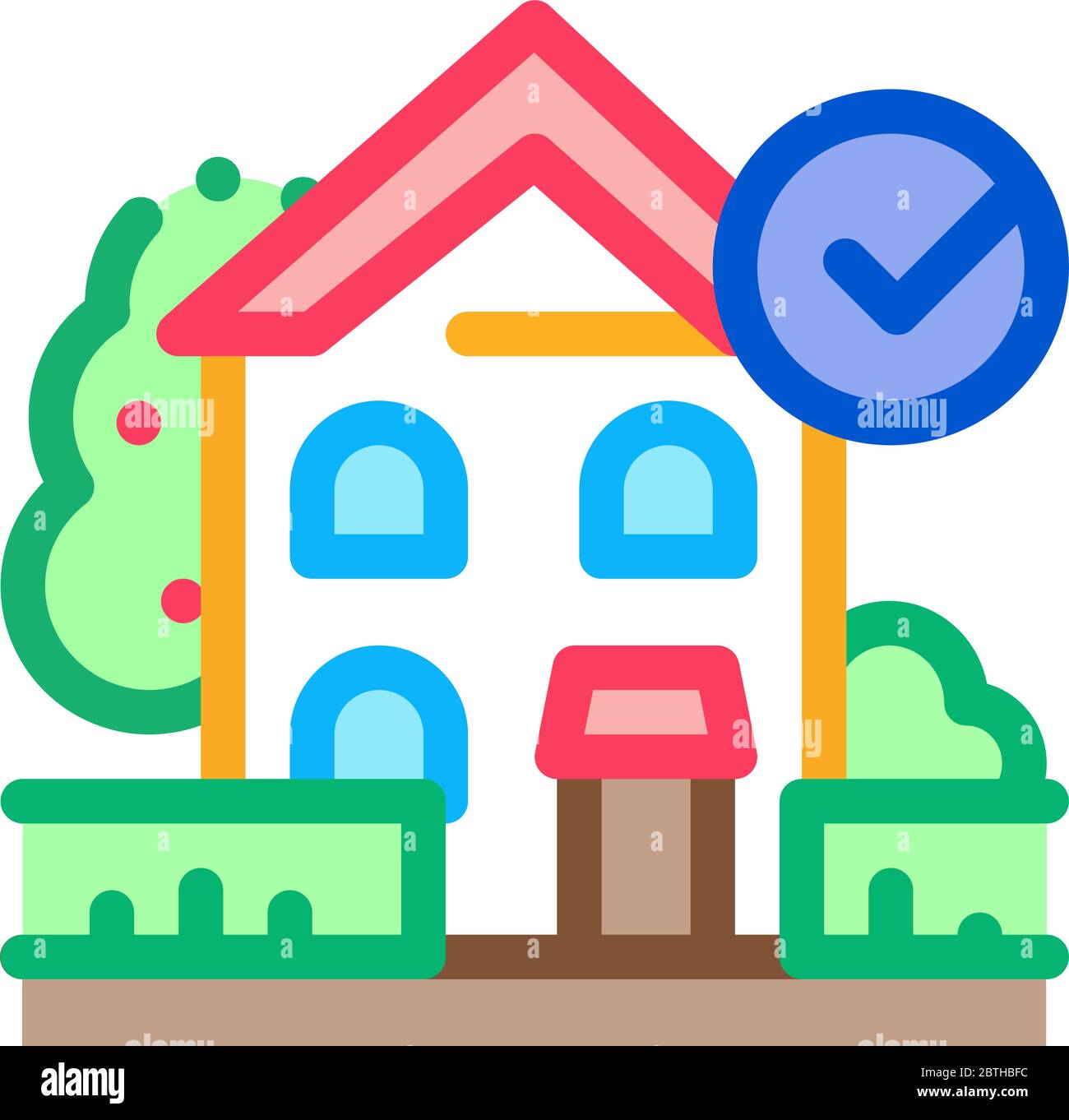 ecologically clean territory icon vector outline illustration Stock ...