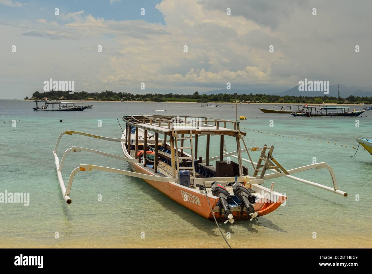 PANORAMIC LANDSCAPE, BEACH VIEW FROM BALI, INDONESIA, 2018 Stock Photo ...