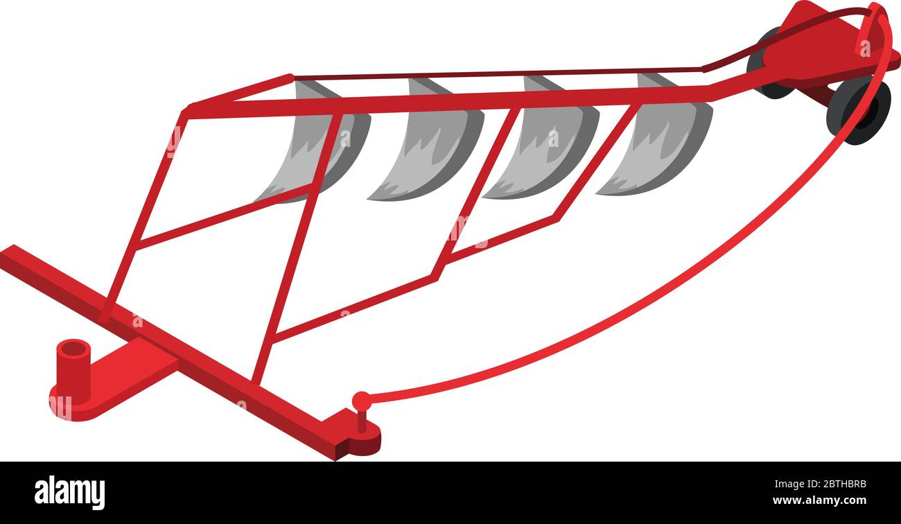 Tractor plow icon. Isometric of tractor plow vector icon for web design ...