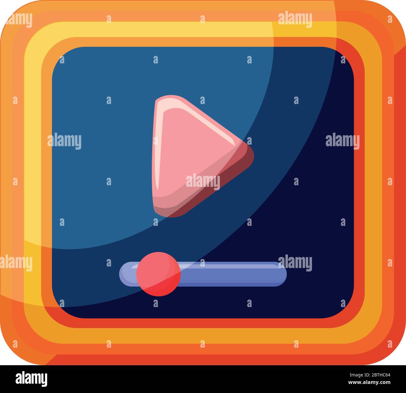 media player application icon on white background vector illustration ...