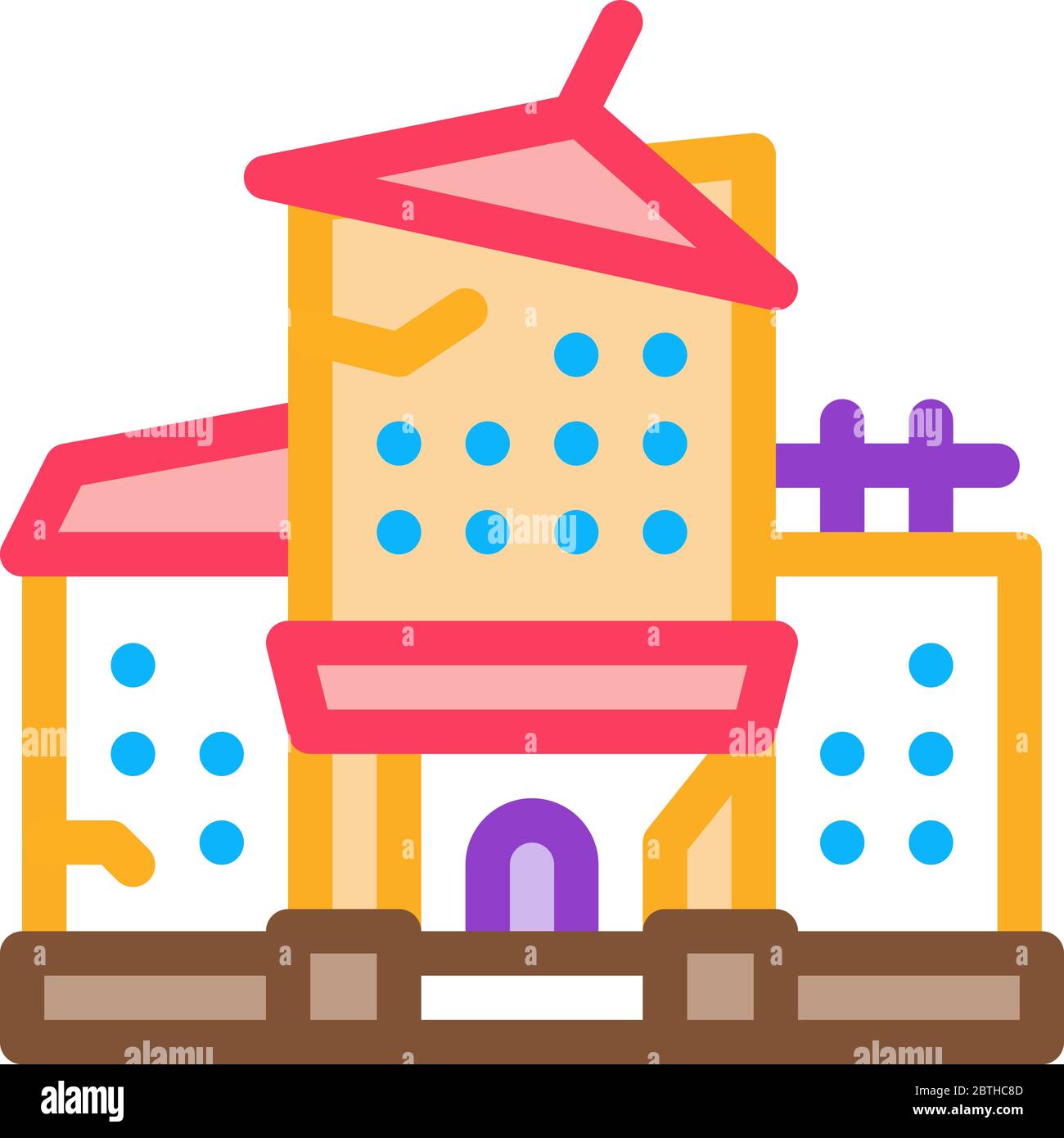 house crash icon vector outline illustration Stock Vector Image & Art ...