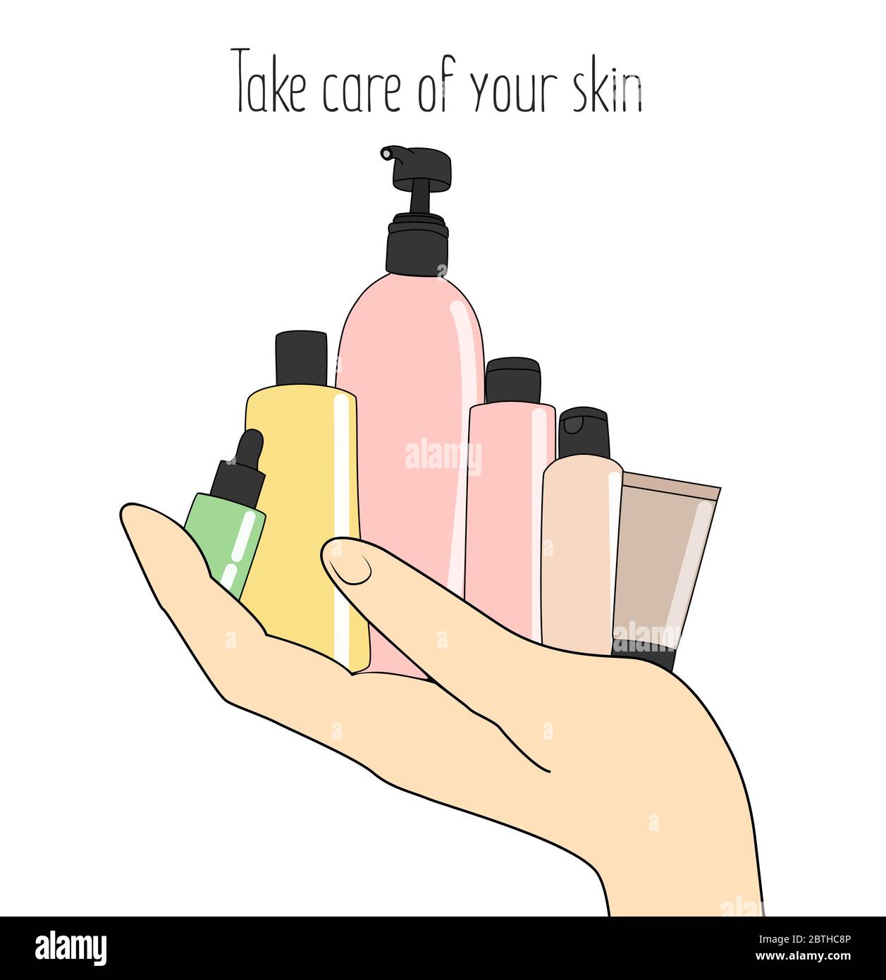 Plastic bottles cosmetic products Stock Vector Images - Alamy