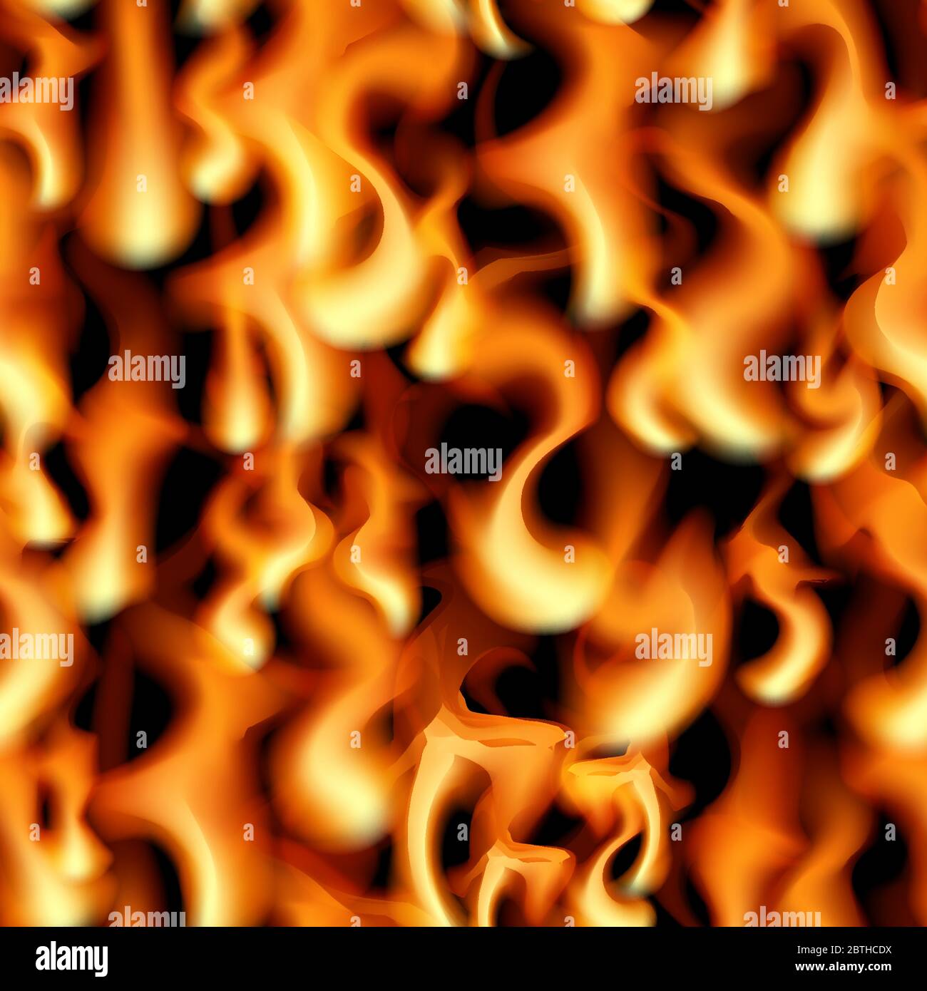 Fire seamless pattern background. Orange flame vector illustration ...