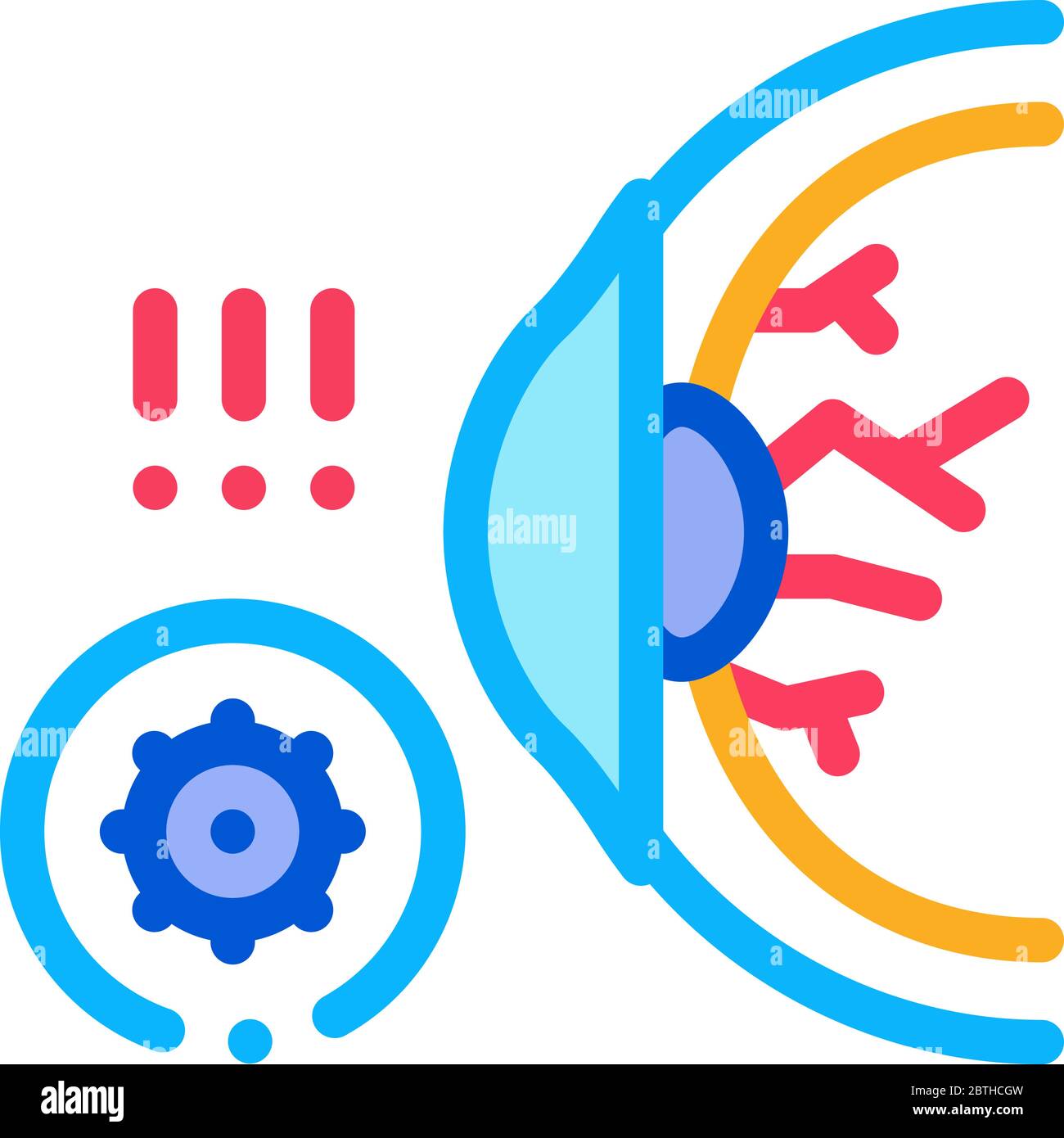 visual impairment icon vector outline illustration Stock Vector Image ...