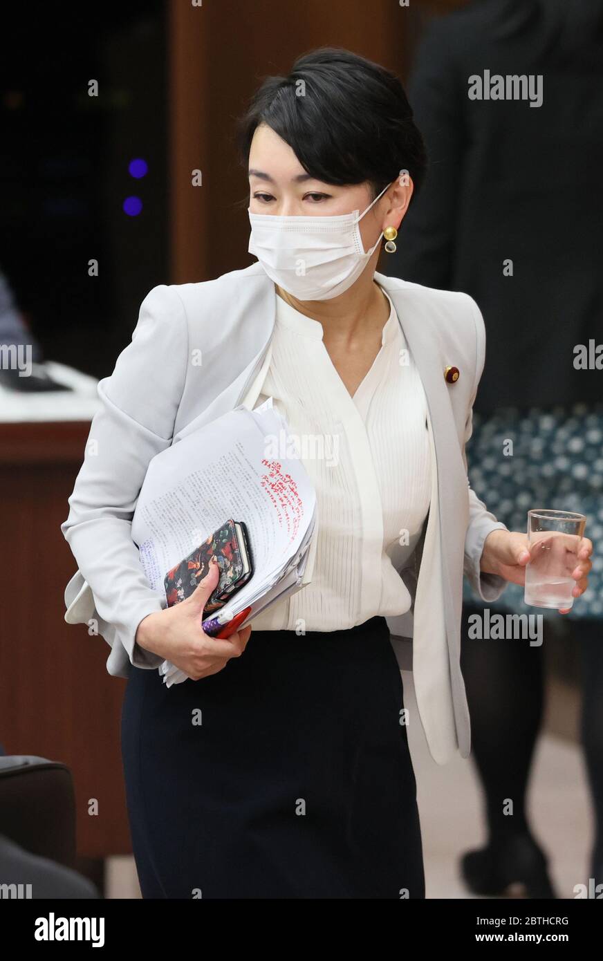 Tokyo, Japan. 26th May, 2020. An opposition lawmaker Shiori Yamao questions to Japanese Justice ...