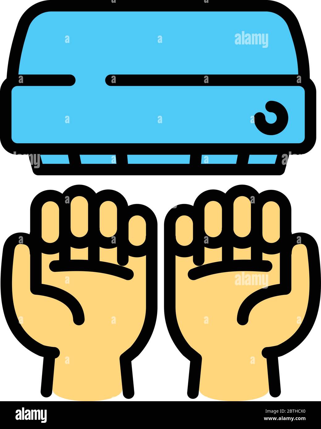 Toilet Hand Dryer Icon Outline Toilet Hand Dryer Vector Icon For Web