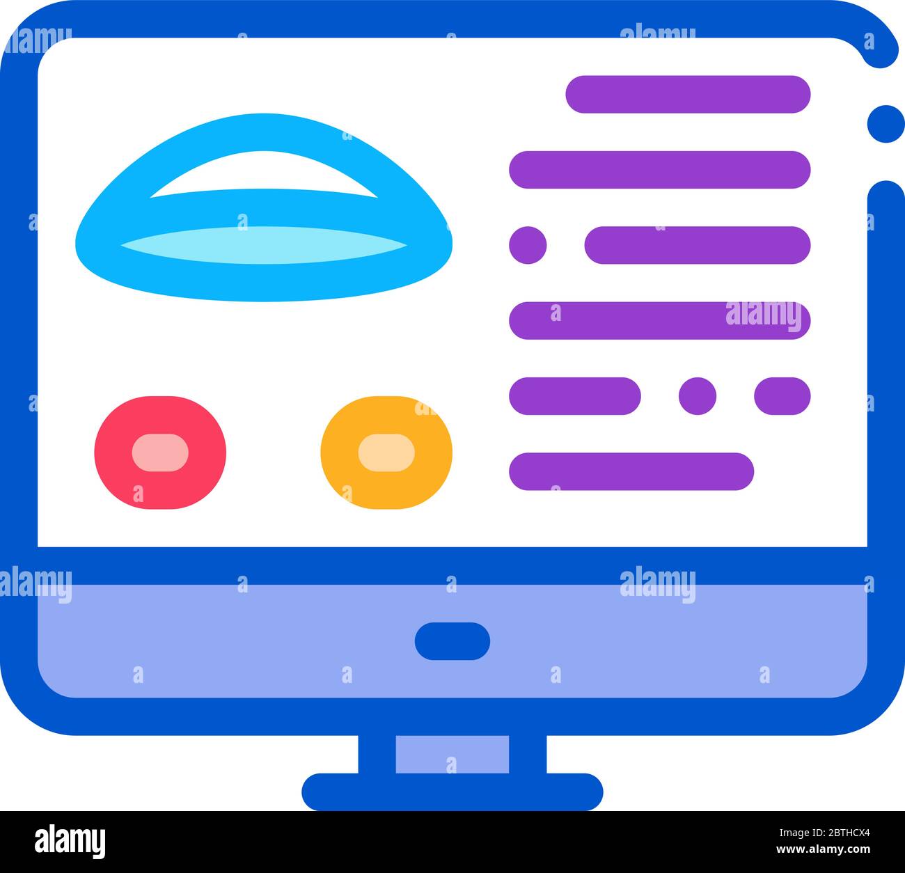 computer vision analysis icon vector outline illustration Stock Vector ...