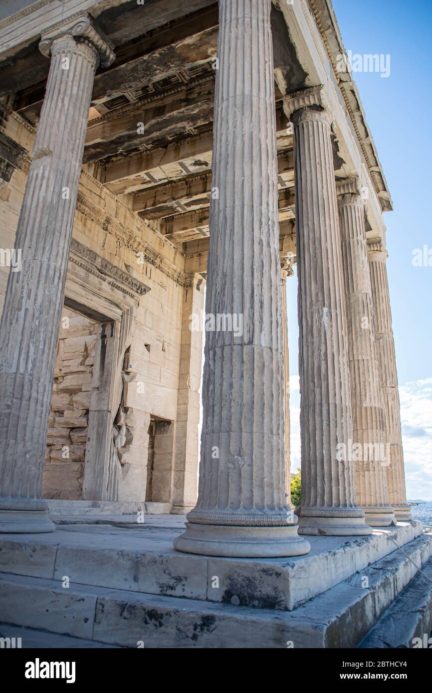HISTORICAL COLUMNS AND ARCHITECTURE FROM ACROPOLIS, ATHENS Stock Photo ...