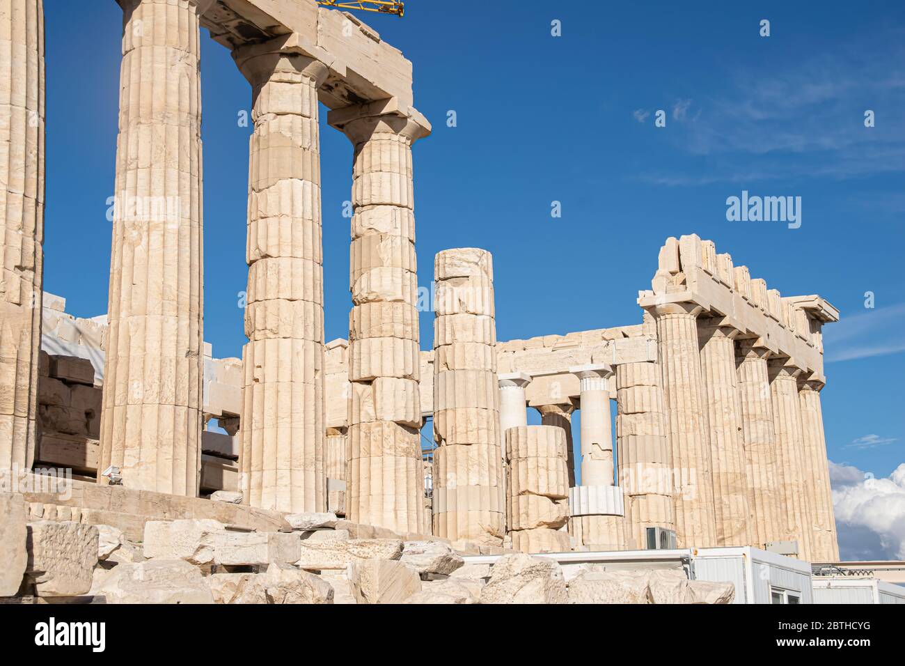 HISTORICAL COLUMNS AND ARCHITECTURE FROM ACROPOLIS, ATHENS Stock Photo ...