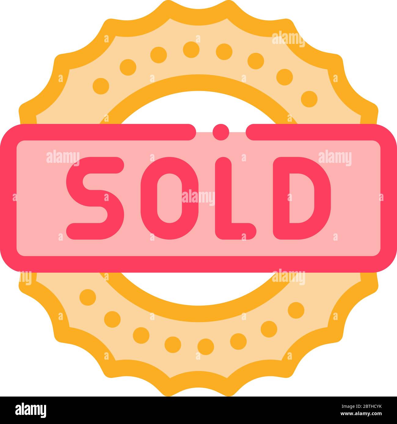 mark sold icon vector outline illustration Stock Vector Image & Art - Alamy
