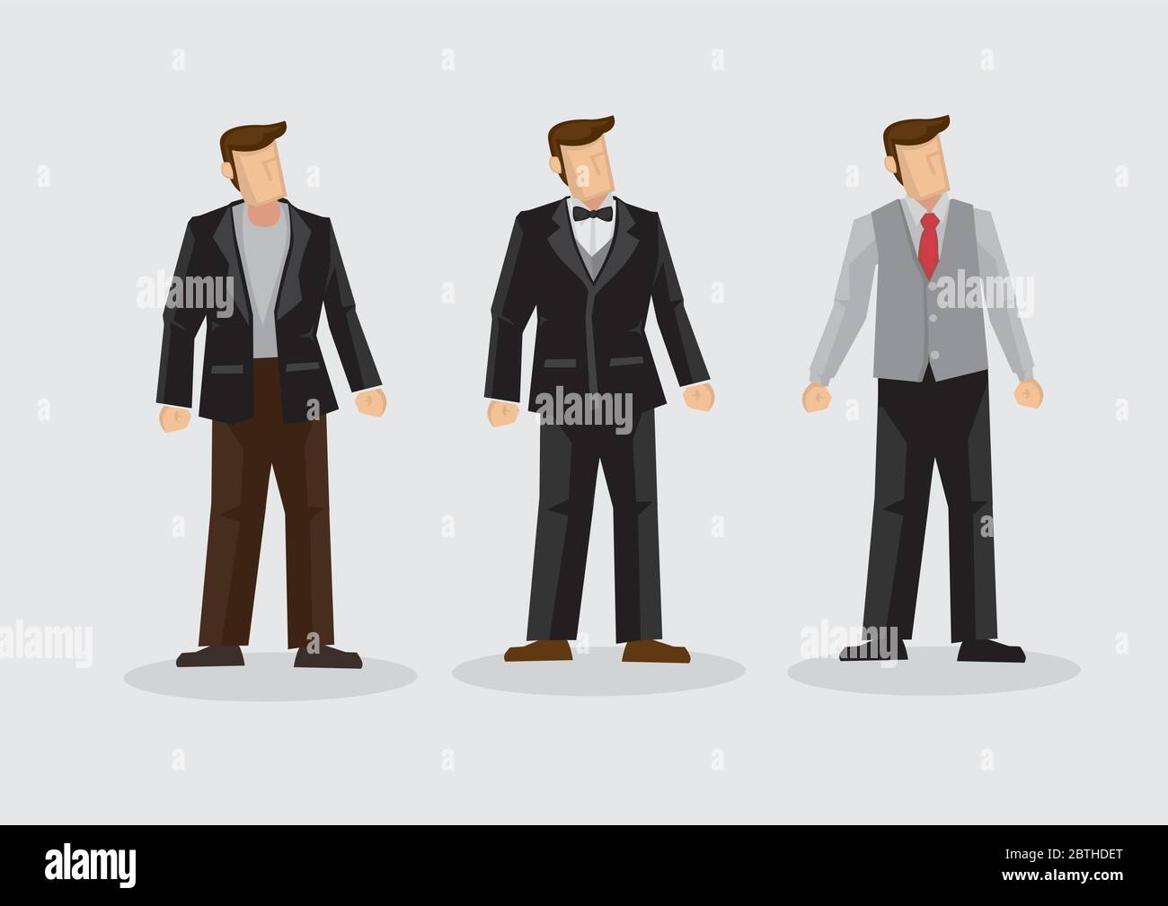 Three piece tuxedo Stock Vector Images - Alamy