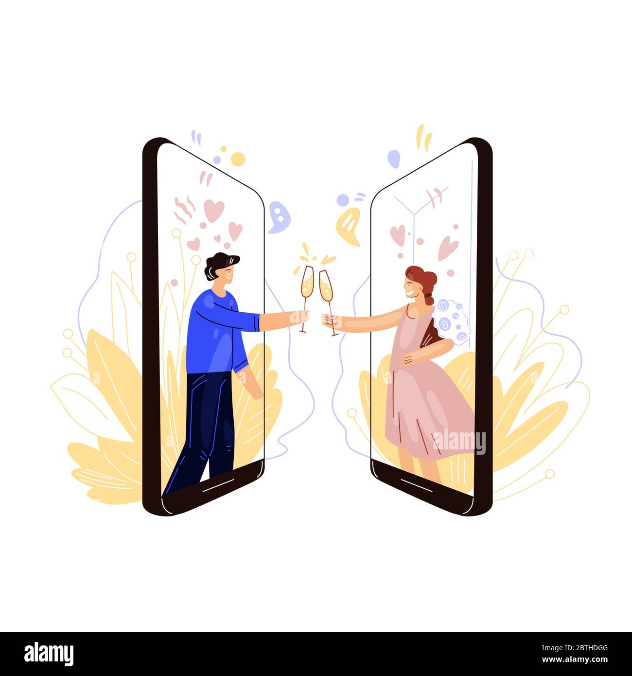 Evening phone Stock Vector Images - Alamy