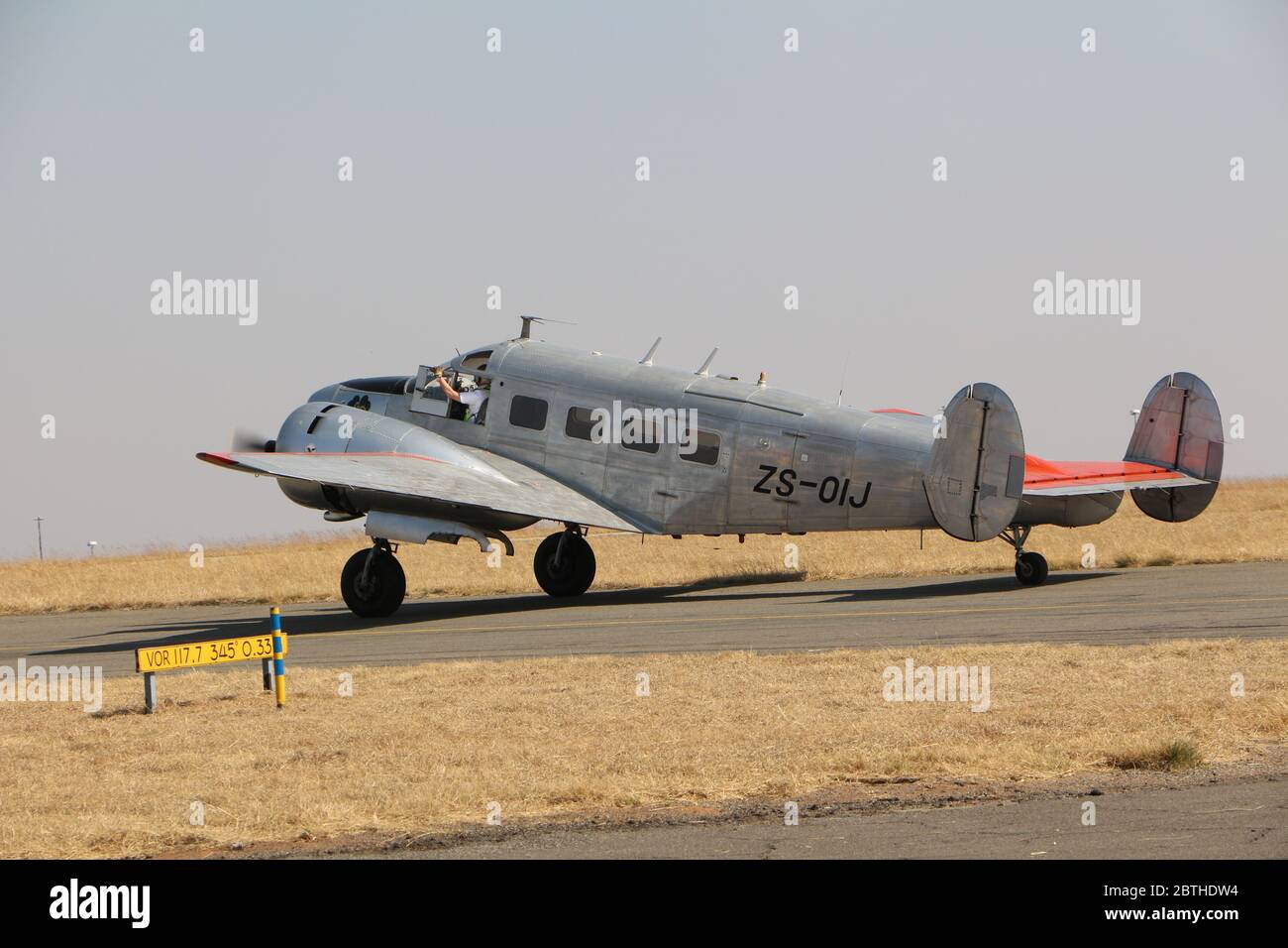 Beech 18 aircraft Stock Photo - Alamy