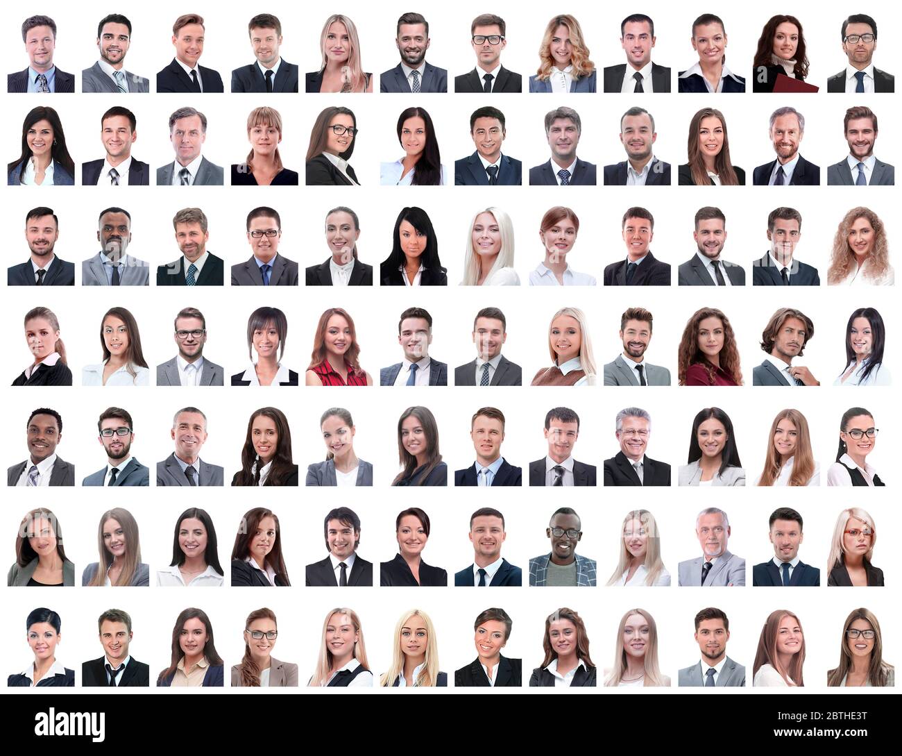 portraits of successful employees isolated on a white Stock Photo - Alamy