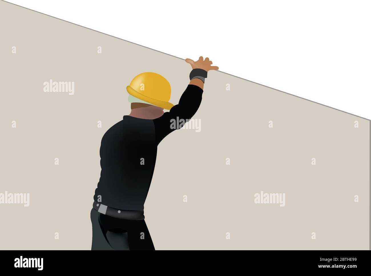 Vector illustration worker helmet Stock Vector Images - Alamy