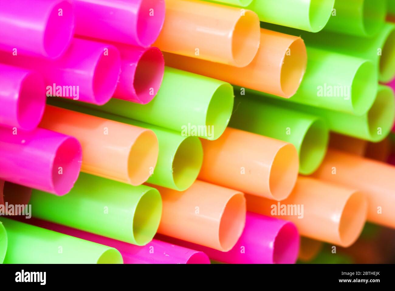 Macro image of a pack of colored straws Stock Photo - Alamy