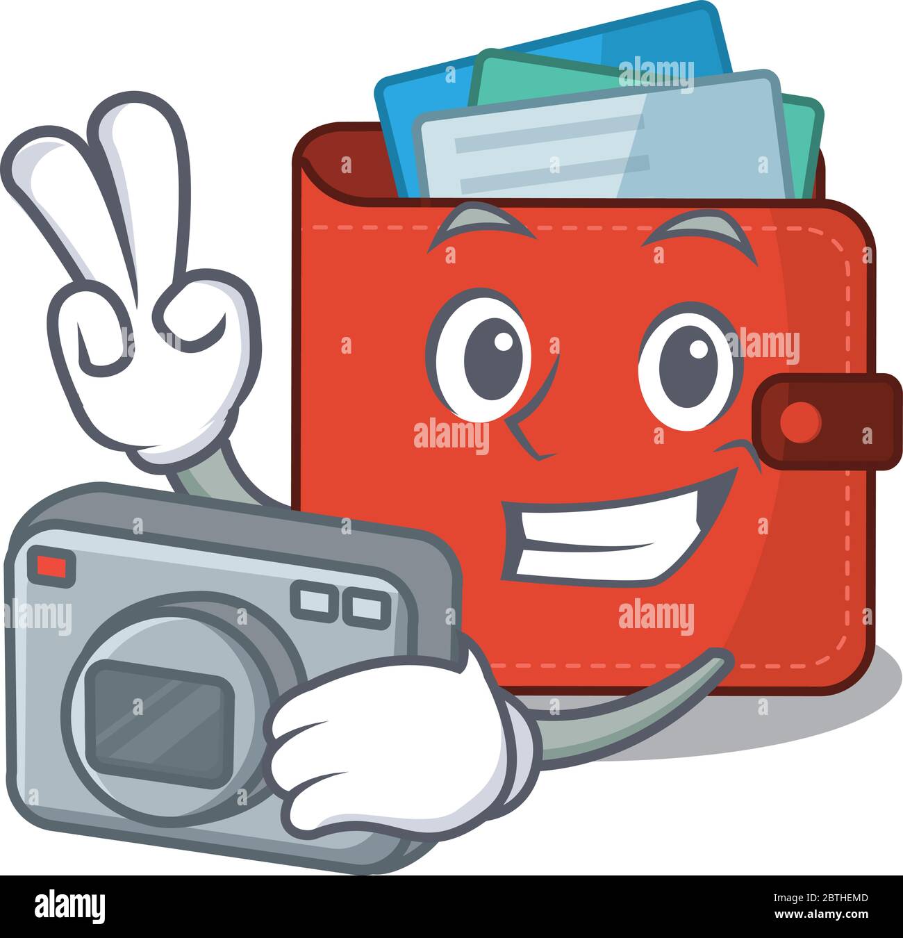 a professional photographer card wallet cartoon picture working with ...