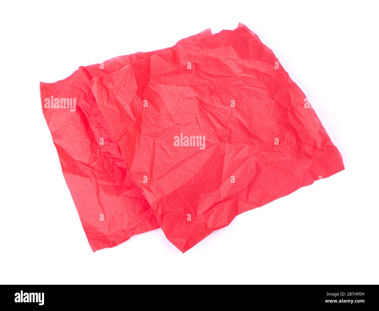 Wrinkled paper napkin isolated on white background Stock Photo - Alamy