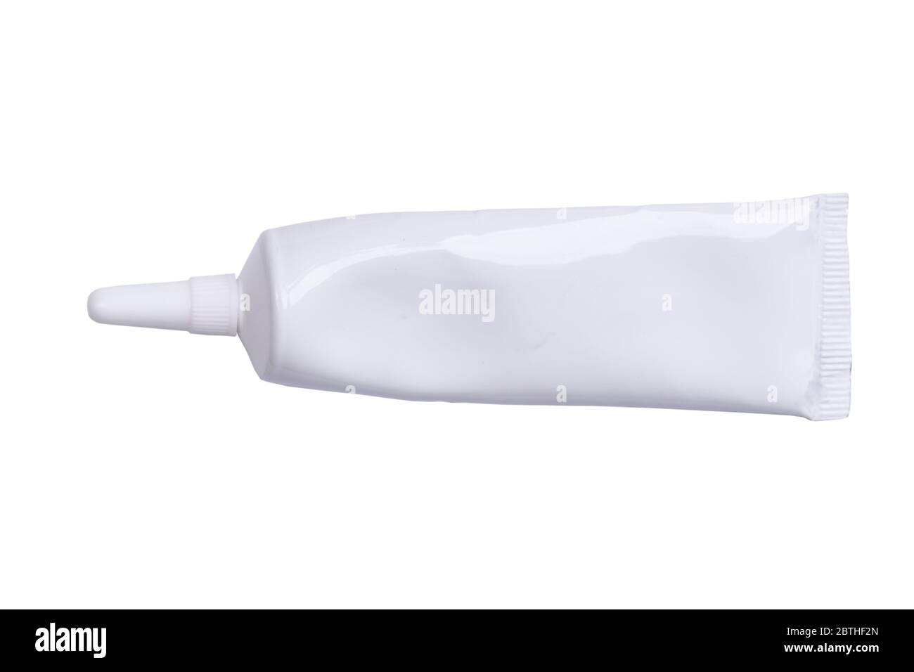 White blank plastic tube isolated on white background Stock Photo - Alamy