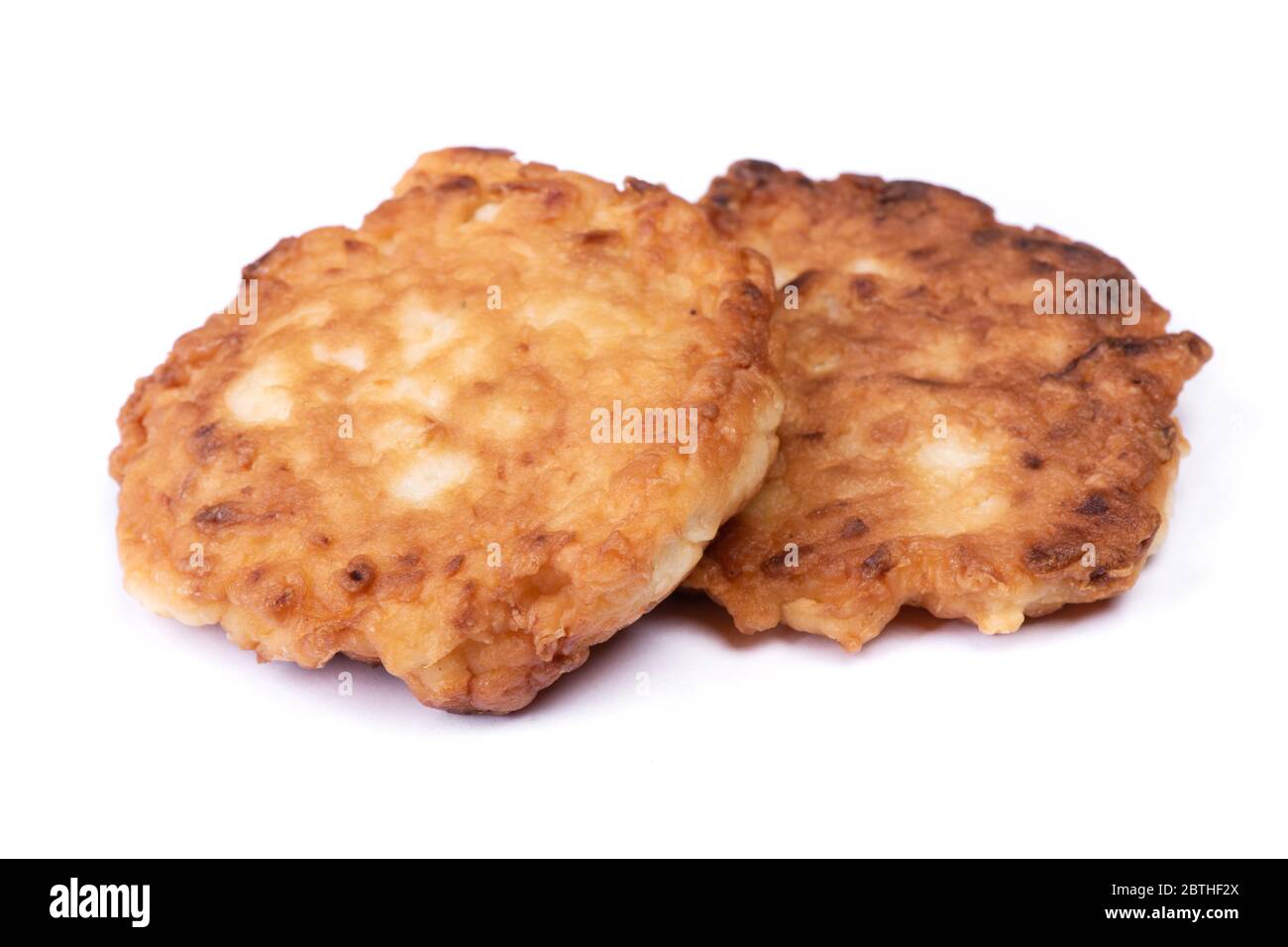 Group of delicious cabbage cutlets isolated over white background Stock ...