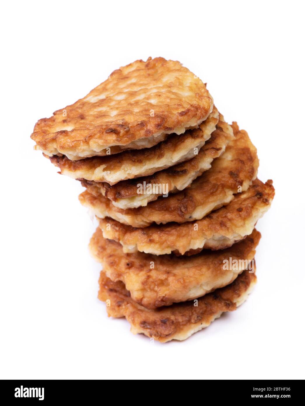 Group of delicious cabbage cutlets isolated over white background Stock ...