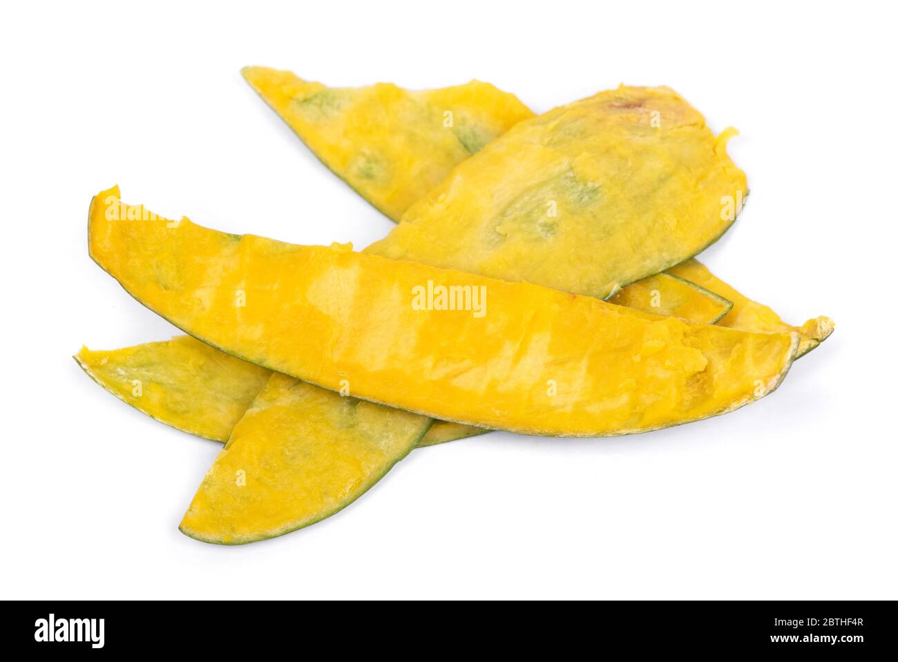 Peel of mango isolated over white background Stock Photo - Alamy