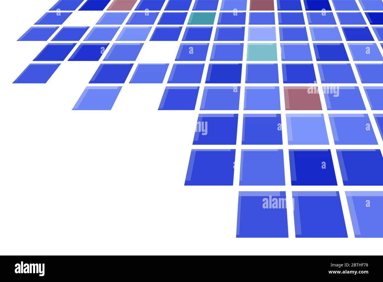 Abstract blue tile squares background Stock Photo - Alamy