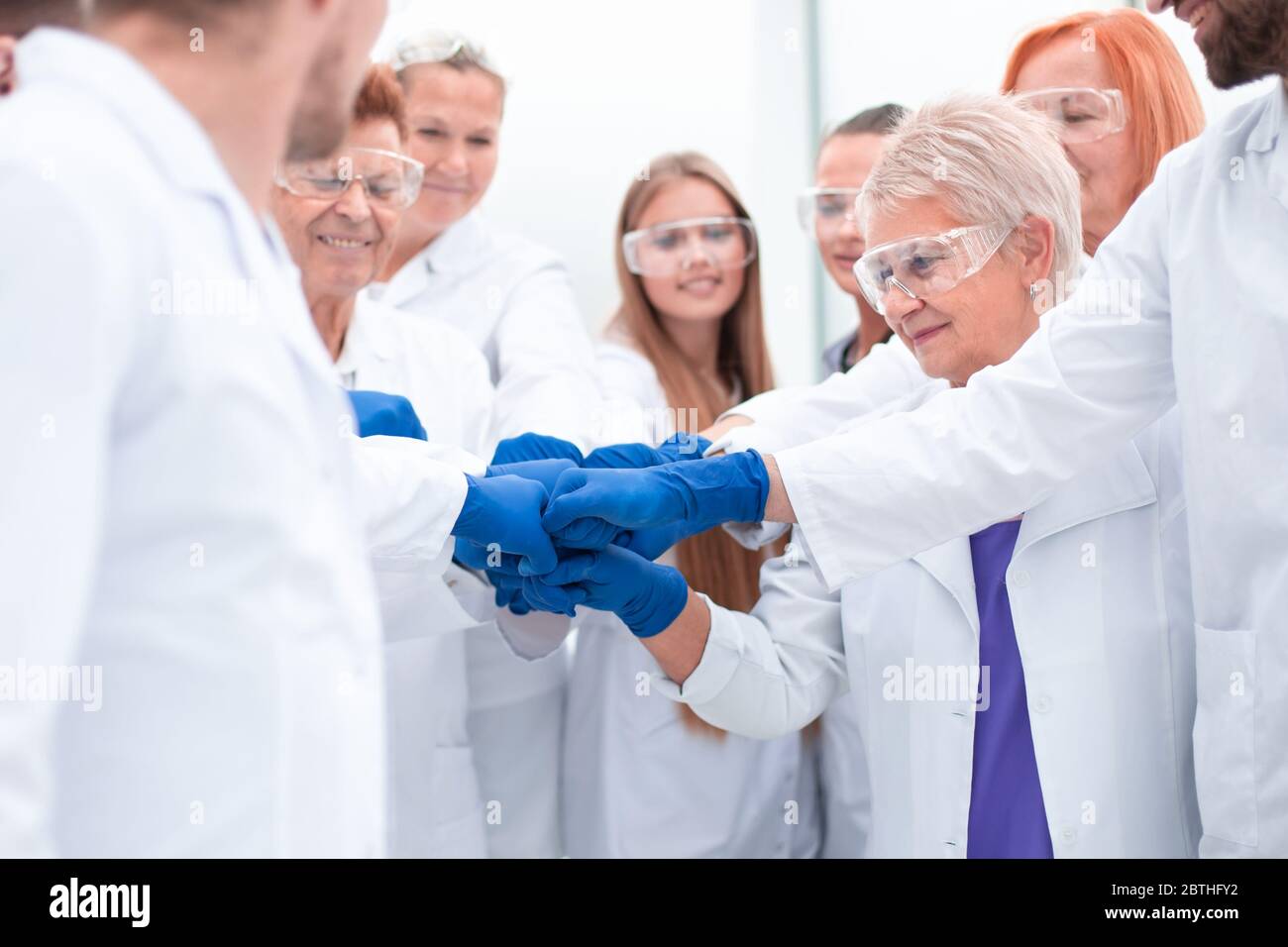 group of medical professionals show their unity Stock Photo - Alamy