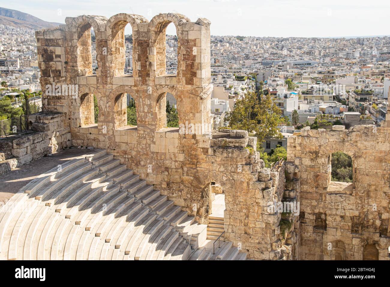 HISTORICAL COLISEUM AND ARCHITECTURE FROM ACROPOLIS, ATHENS Stock Photo ...
