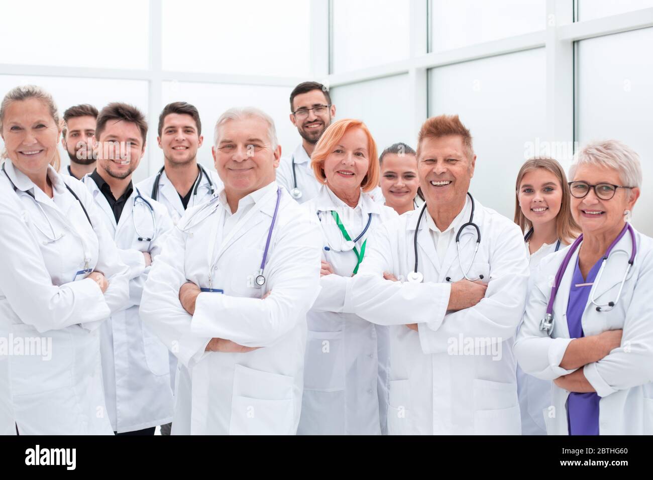 close up. large group of doctors standing together Stock Photo - Alamy