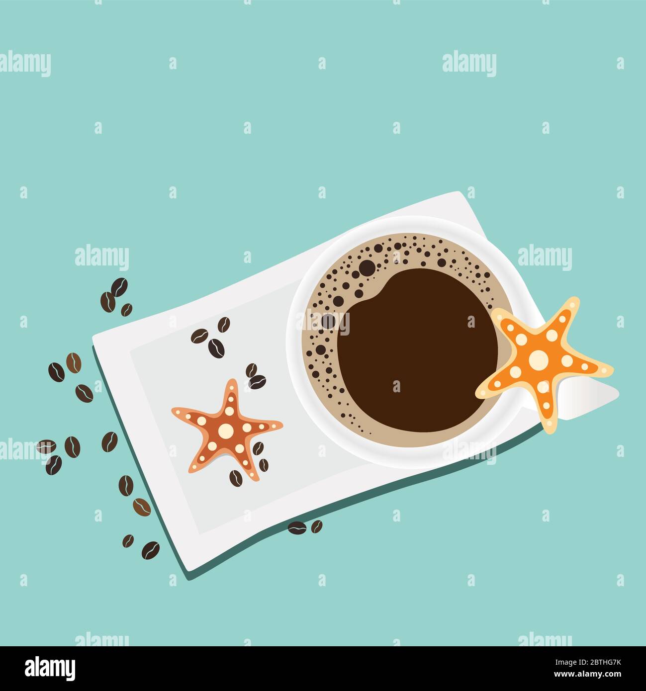 Flat white cappuccino coffee Stock Vector Images - Alamy