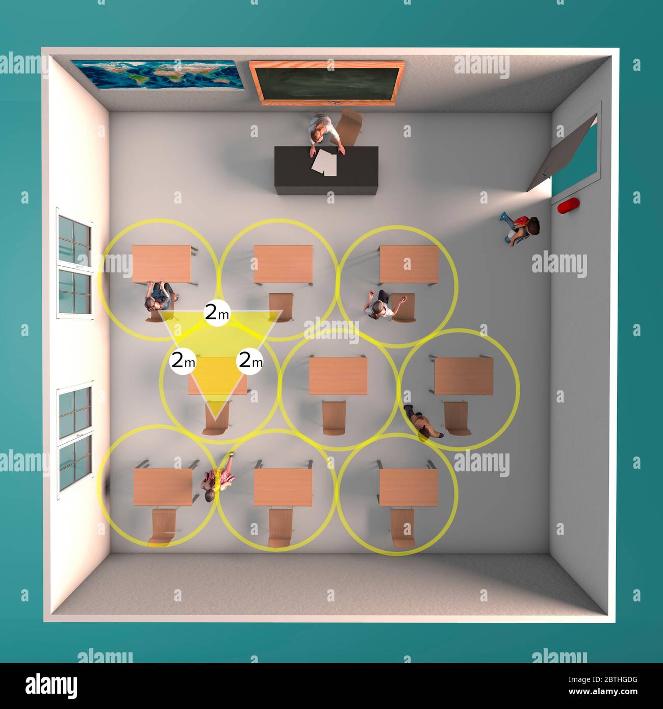 Classrooms, new arrangements for classrooms to maintain proper social ...