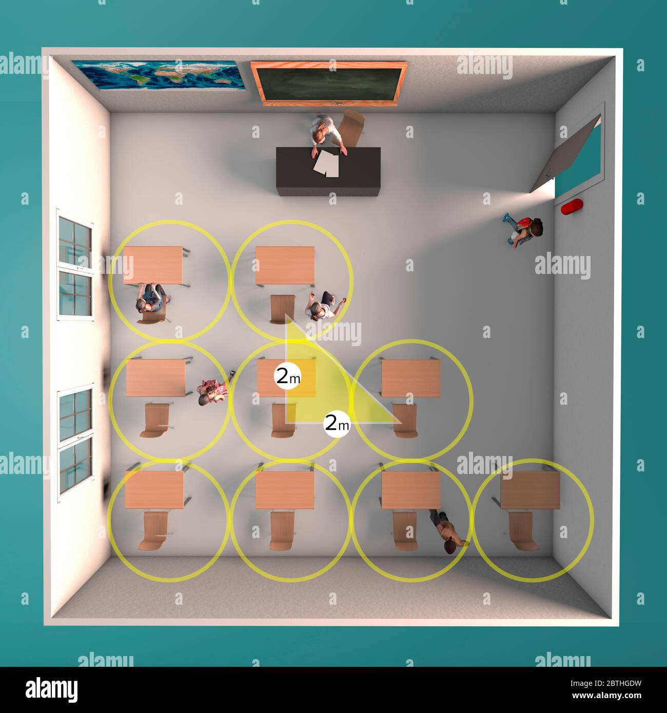 Classrooms, new arrangements for classrooms to maintain proper social ...
