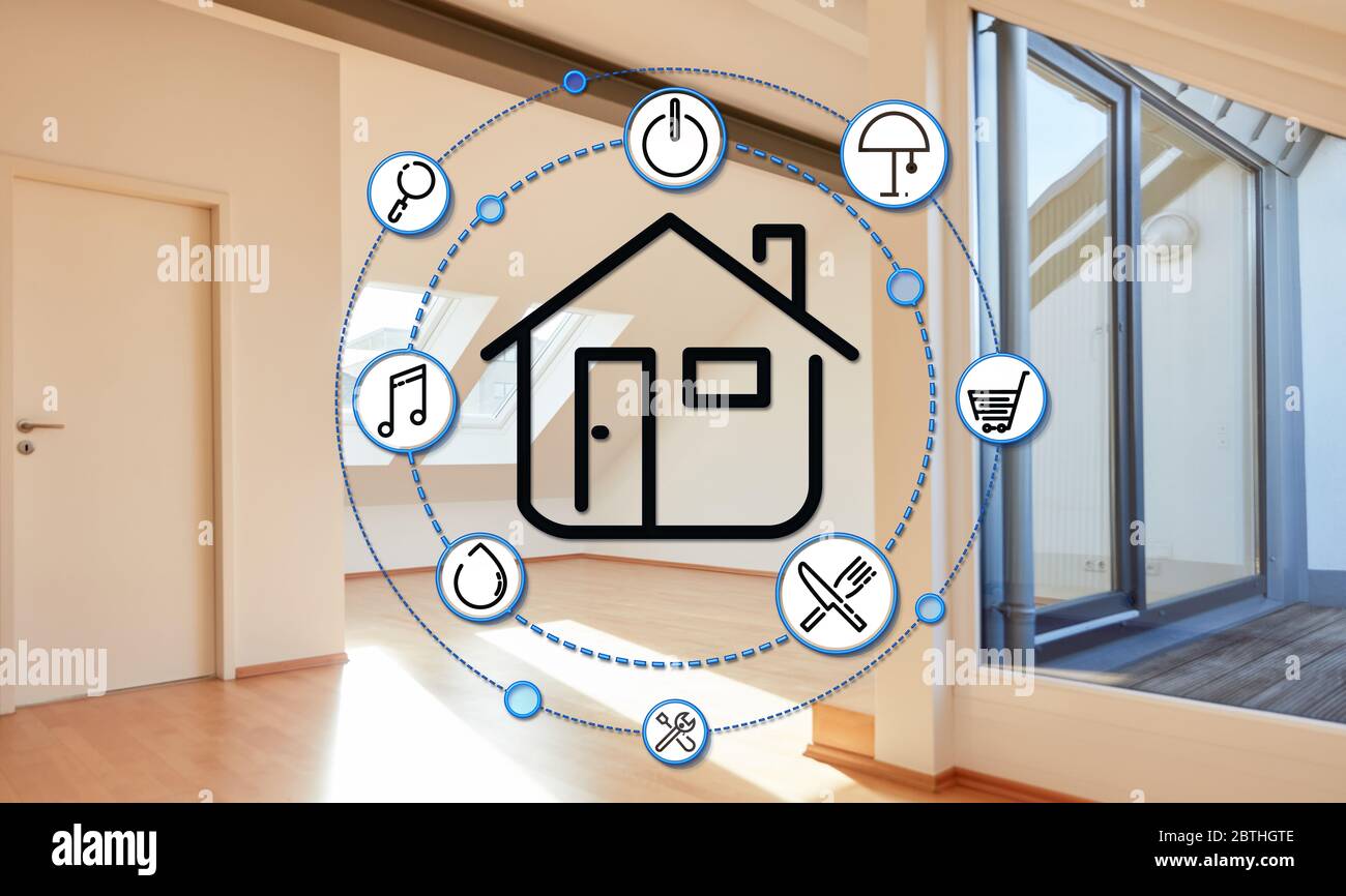 Smart home user interface for home control with automation Stock Photo ...