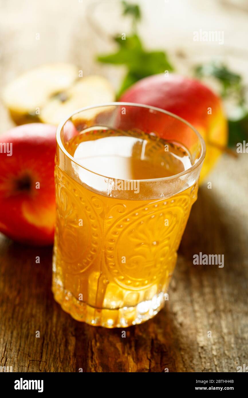 Refreshing apple juice Stock Photo - Alamy