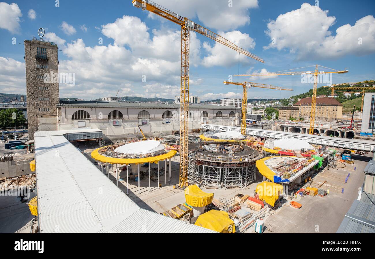 Stuttgart, Germany. 26th May, 2020. Panoramic view over the ...