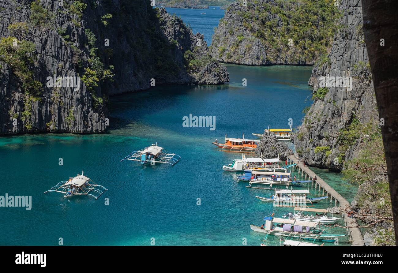 PANORAMIC TOP VIEW, BEACH VIEW FROM PHILIPPINES, PALAWAN, 2019 Stock ...