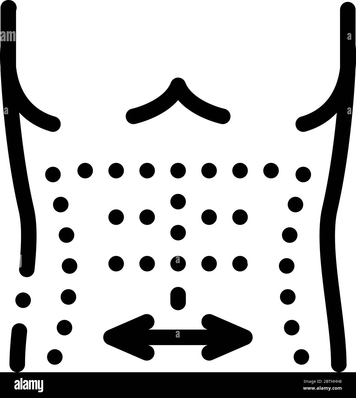 smoothing abdominal muscles icon vector outline illustration Stock ...