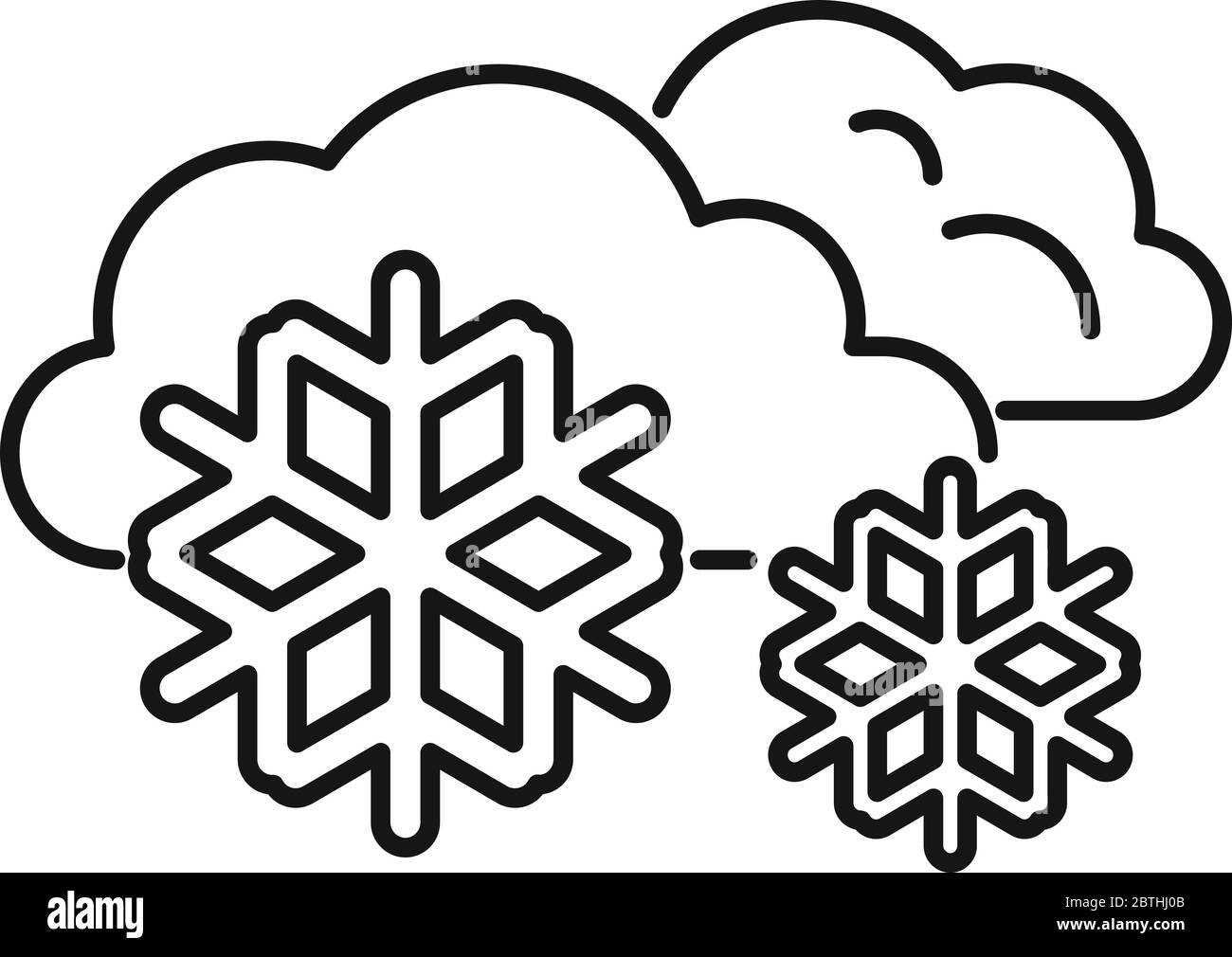 Dangerous blizzard icon. Outline dangerous blizzard vector icon for web ...