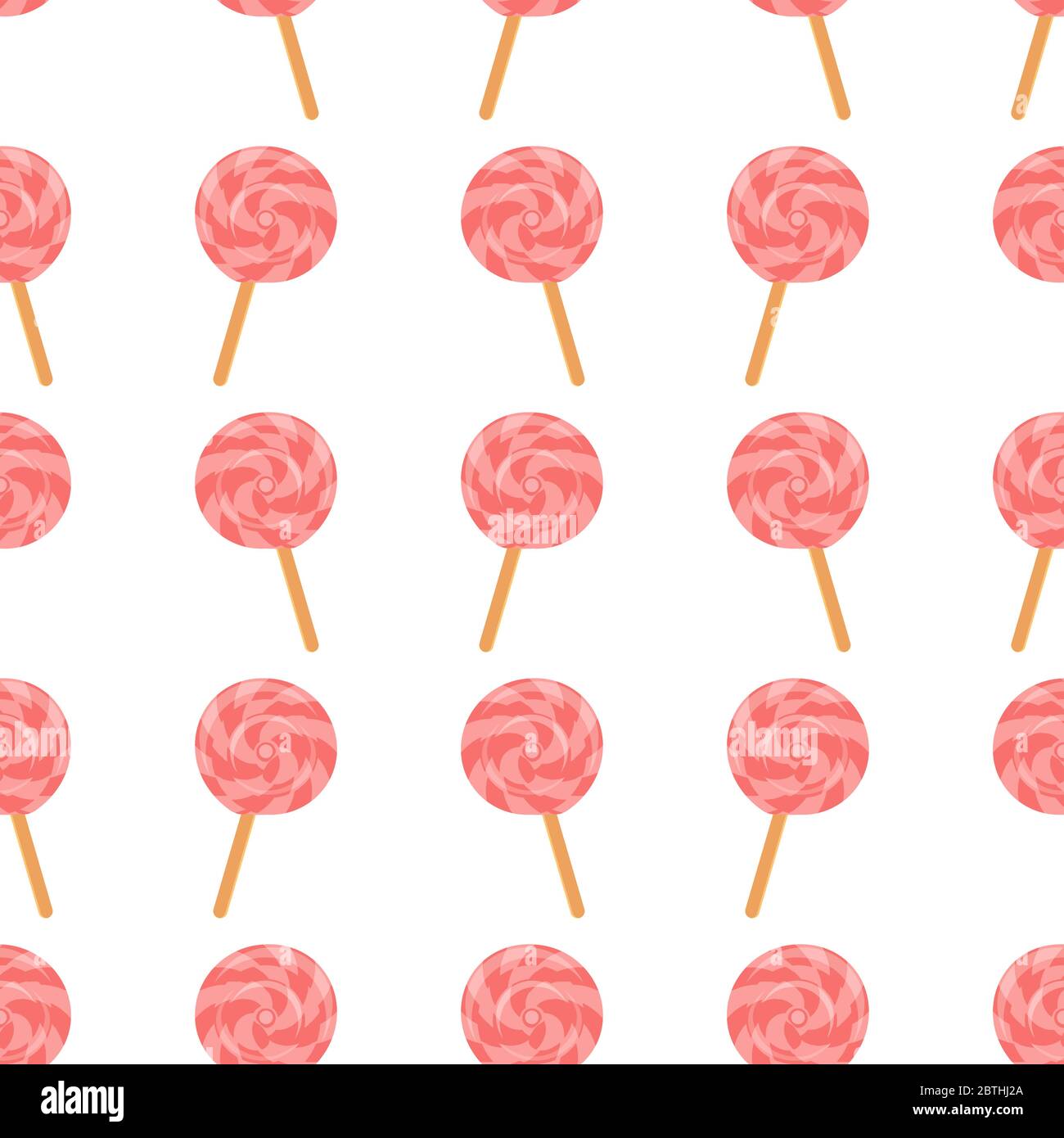 Seamless pattern with pink candies, stock vector illustration Stock ...