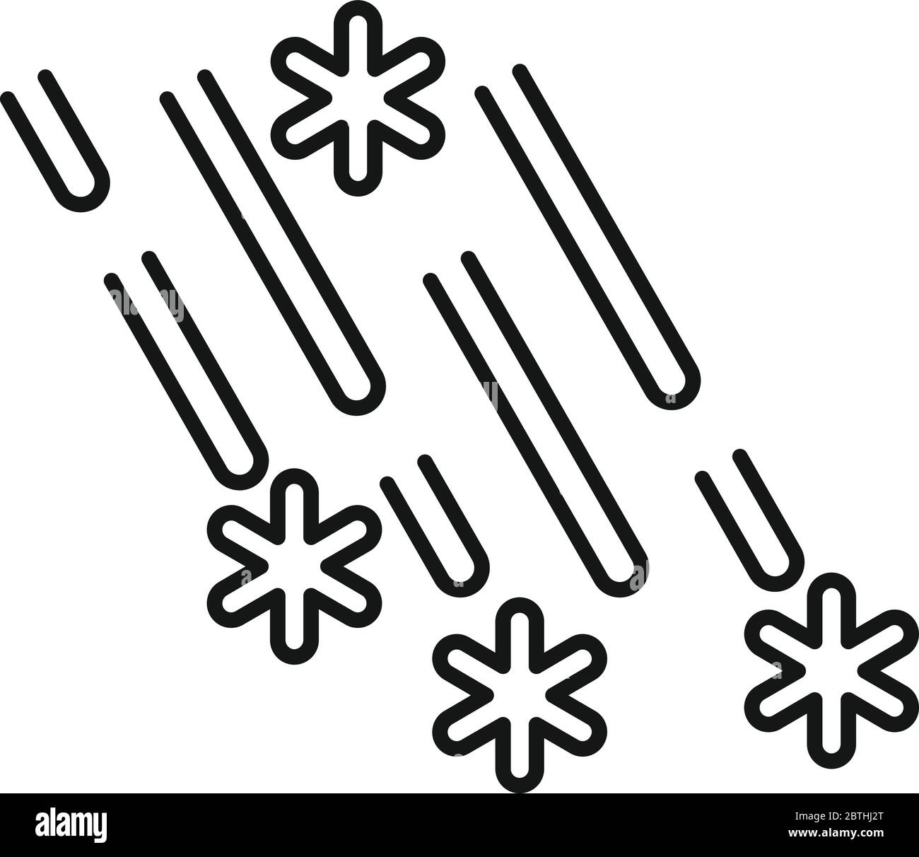Snowflake blizzard icon. Outline snowflake blizzard vector icon for web ...