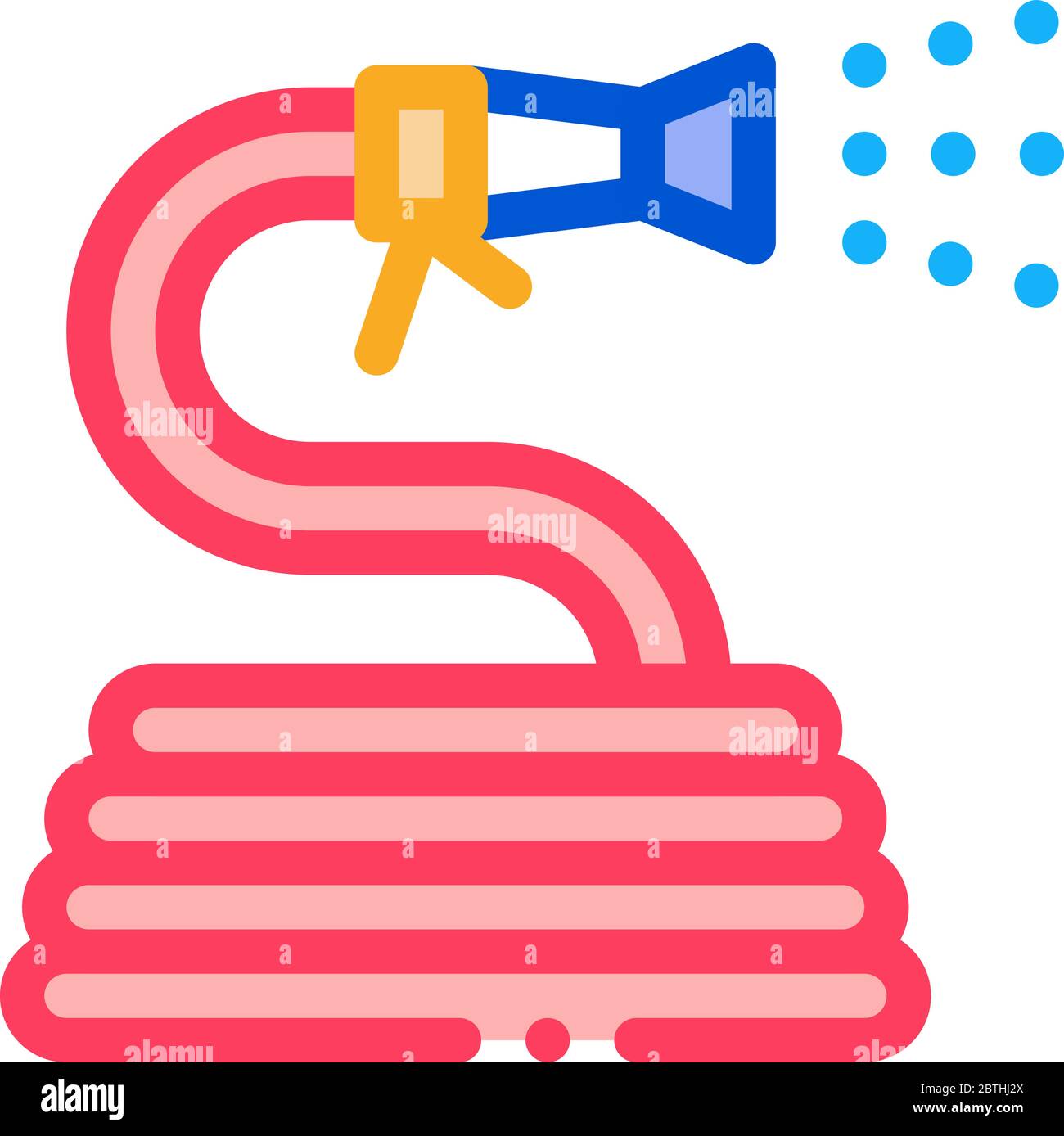 rolled hose for irrigation icon vector outline illustration Stock ...