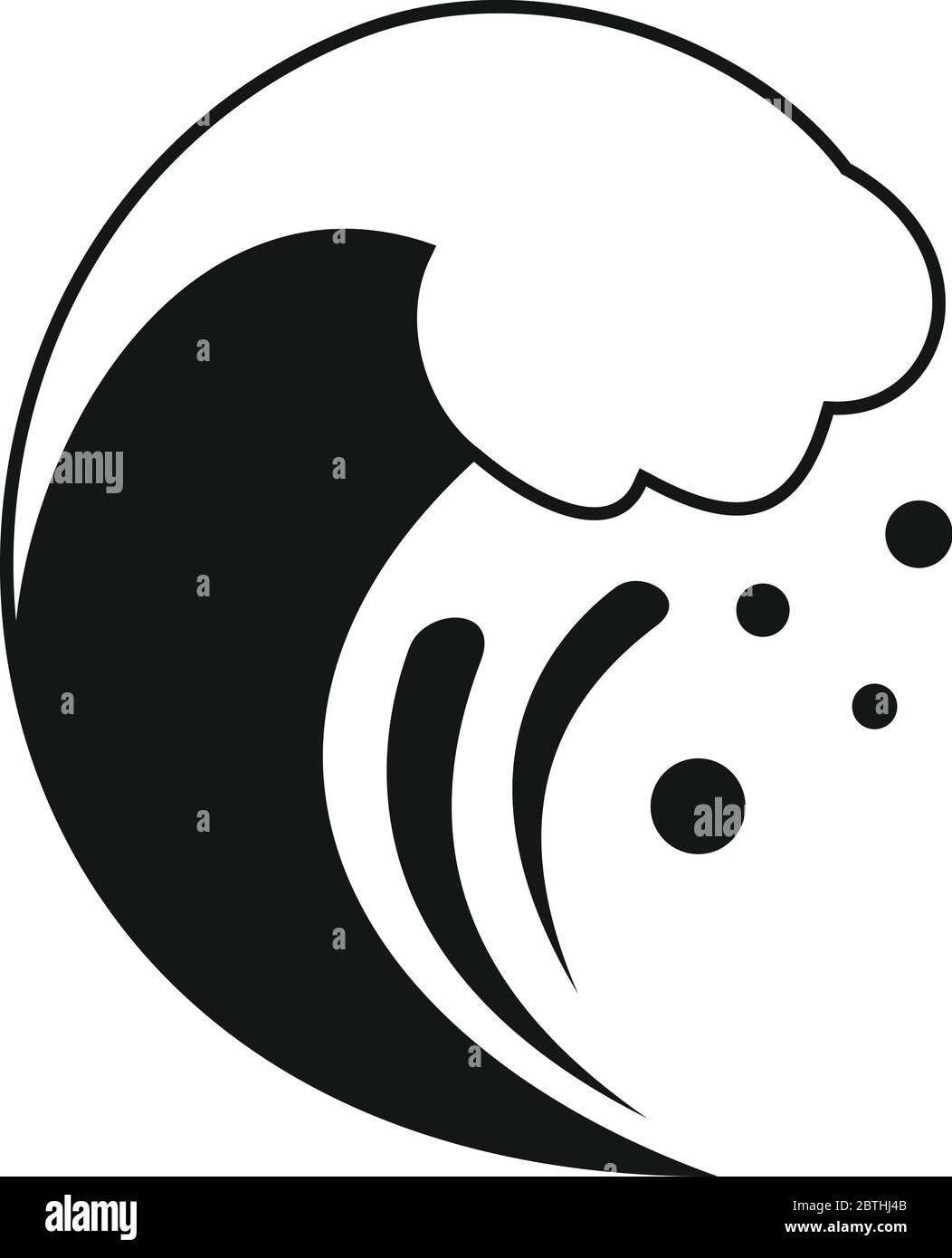 Alarm tsunami icon. Simple illustration of alarm tsunami vector icon ...