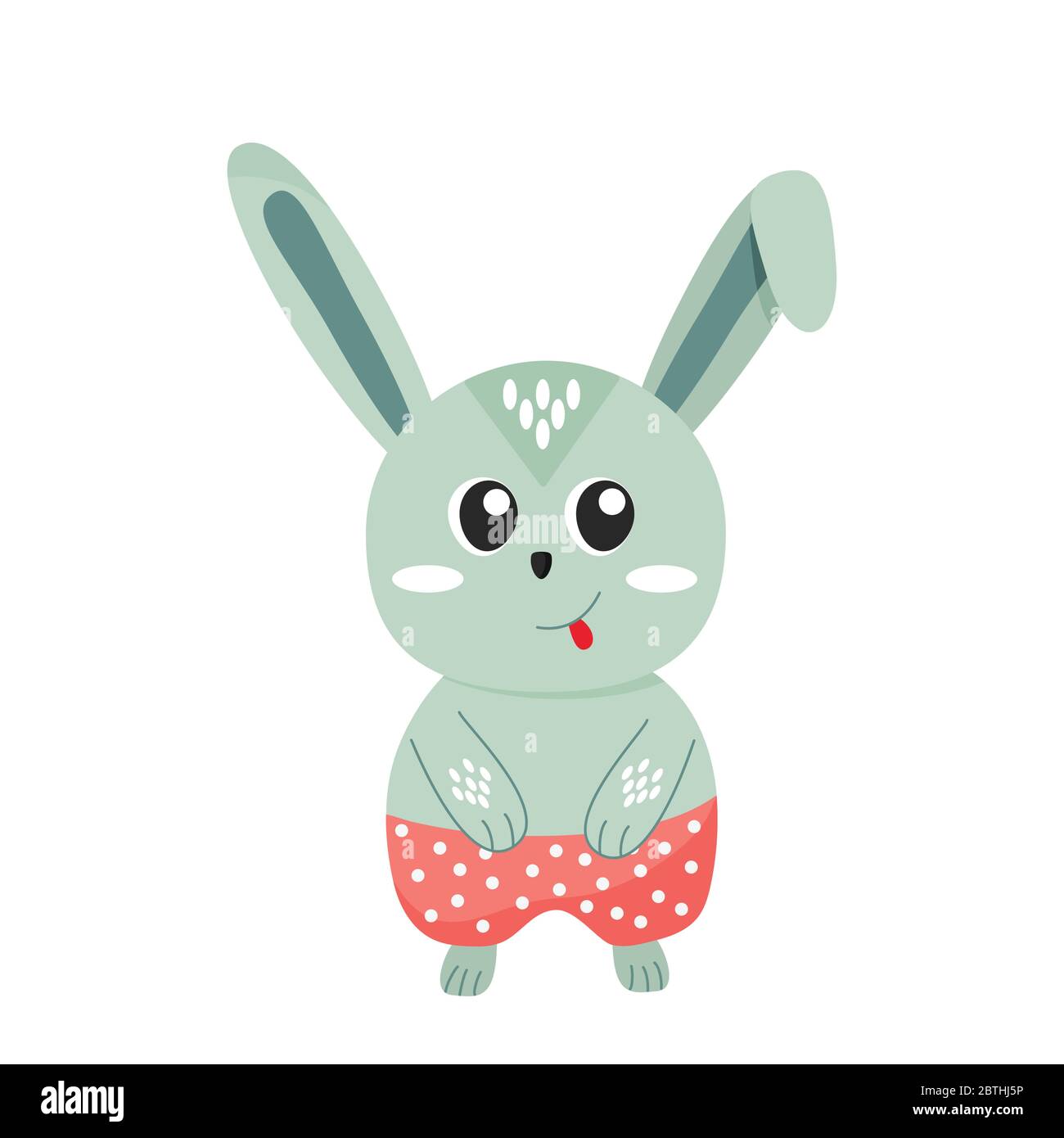 Cute cartoon funny hare, stock vector illustration isolated on white ...