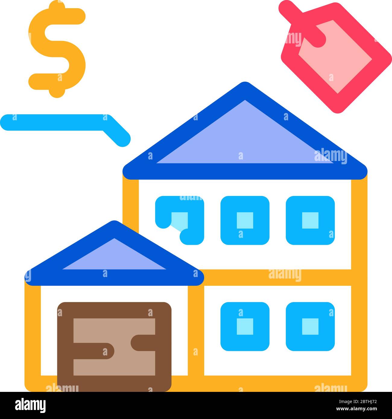 auction house icon vector outline illustration Stock Vector Image & Art ...