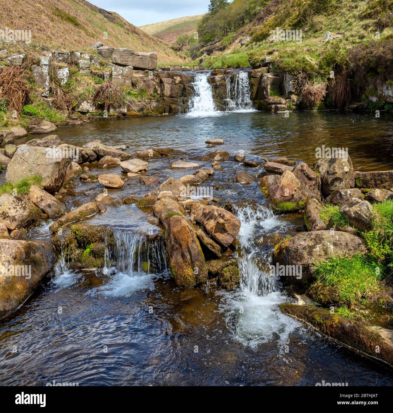 River Dane waterfalls,Peak District National Park ,Stafford-shire ...
