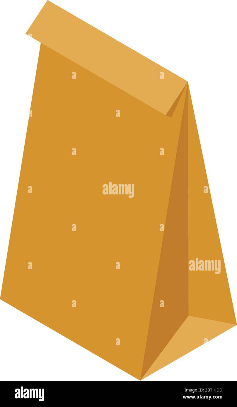 Paper bag icon, isometric style Stock Vector Image & Art - Alamy